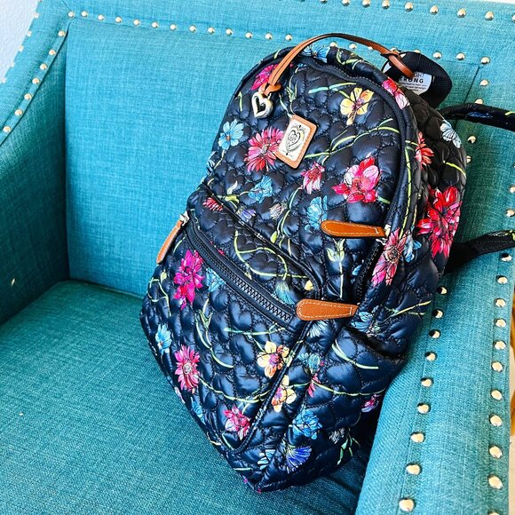Brighton | Bags | Brighton Heart To Heart Kirby Black Floral Backpack ...